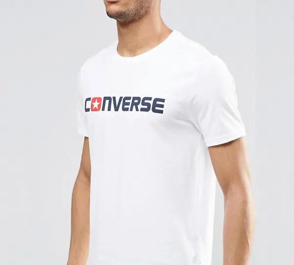 CONVERSE Pure Cotton Alphabet Short Sleeve - White
