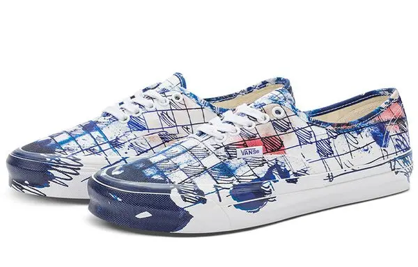 VANS Connor Tingley X Og Authentic Lx "checkerboard - White/blue