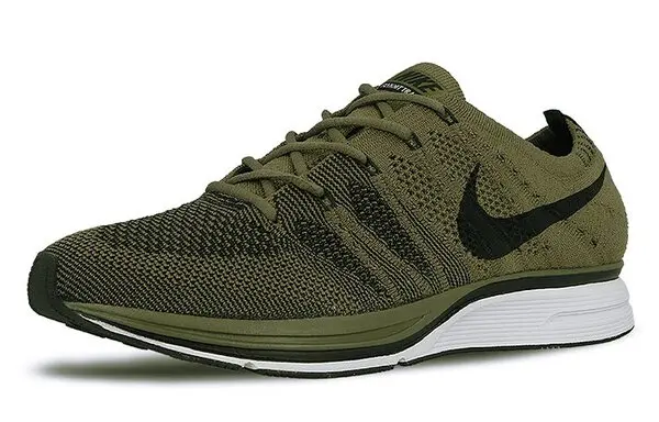 Nike Flyknit Trainer - Medium Olive/black-white