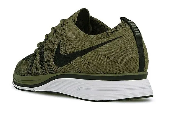 Nike Flyknit Trainer - Medium Olive/black-white