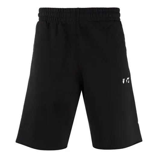 Off-White Fw21 Logo Pattern Sports Shorts - Black