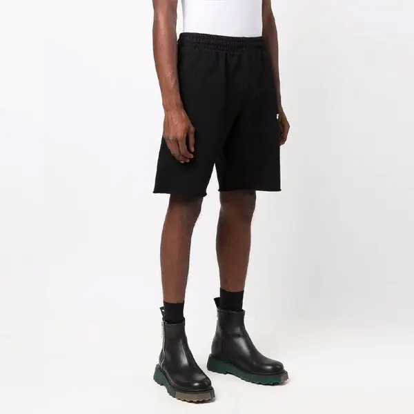 Off-White Fw21 Logo Pattern Sports Shorts - Black