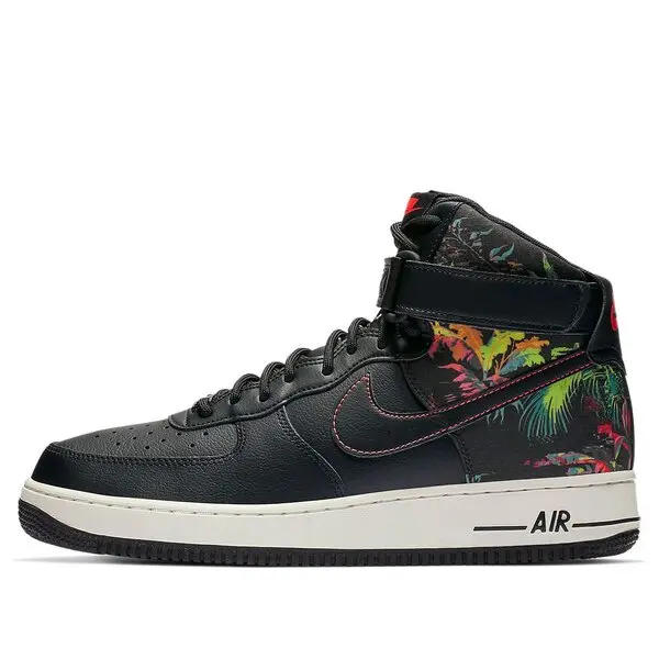Nike Force 1 '07 High Floral Sneakers - Black