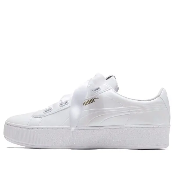 PUMA Vikky Platform Ribbon Low Top Sneakers - White
