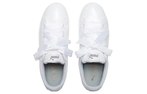 PUMA Vikky Platform Ribbon Low Top Sneakers - White