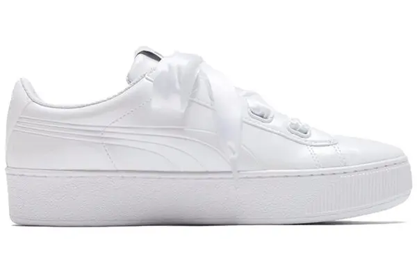 PUMA Vikky Platform Ribbon Low Top Sneakers - White