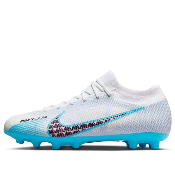 Nike Zoom Vapor 15 Mercurial Pro Hg Hard Ground Soccer Cleats - White/blue