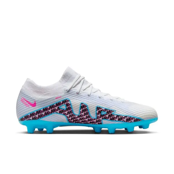 Nike Zoom Vapor 15 Mercurial Pro Hg Hard Ground Soccer Cleats - White/blue