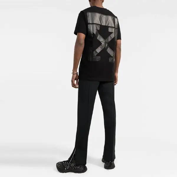 Off-White Fw21 Arrow Pattern Solid Color Round Neck Short Sleeve Ordinary Version