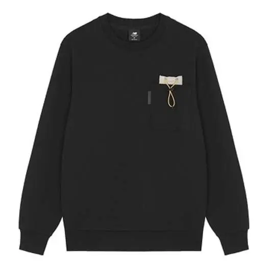 NEW BALANCE Crewneck Sweatshirt With Pocket Detail - Black