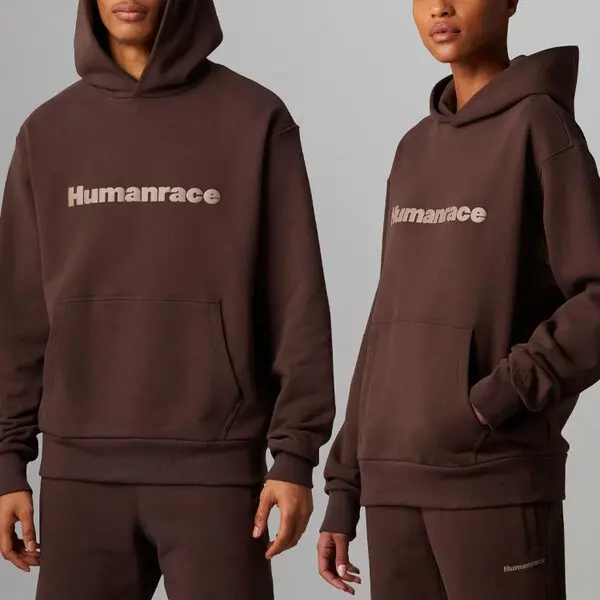 Adidas X Pharrell Humanrace Logo Hoodie 'brown