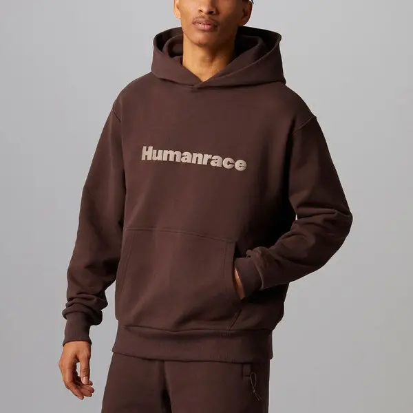 Adidas X Pharrell Humanrace Logo Hoodie 'brown