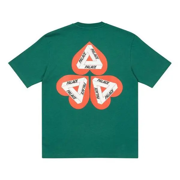 PALACE Heart Shape Tri-ferg Pattern Short Sleeve T-shirt - Green