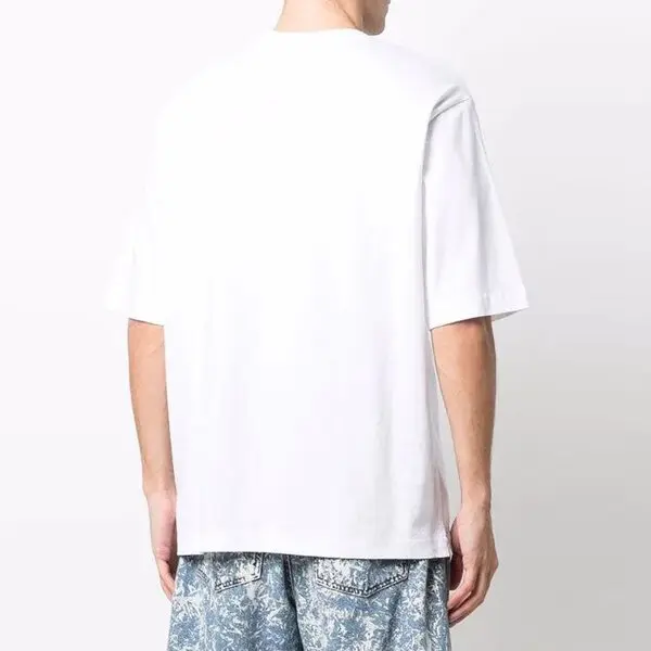 Off-White Fw21 Logo Round Neck Short Sleeve Loose Fit White T-shirt - Default Color