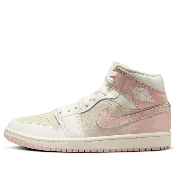 JORDAN 1 Mid Se Seersucker Sneakers - Coconut Milk/legend Pink/sail