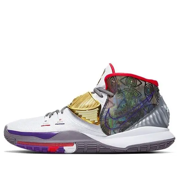 Nike Kyrie 6 "houston" Mid Top Sneakers - White/gold