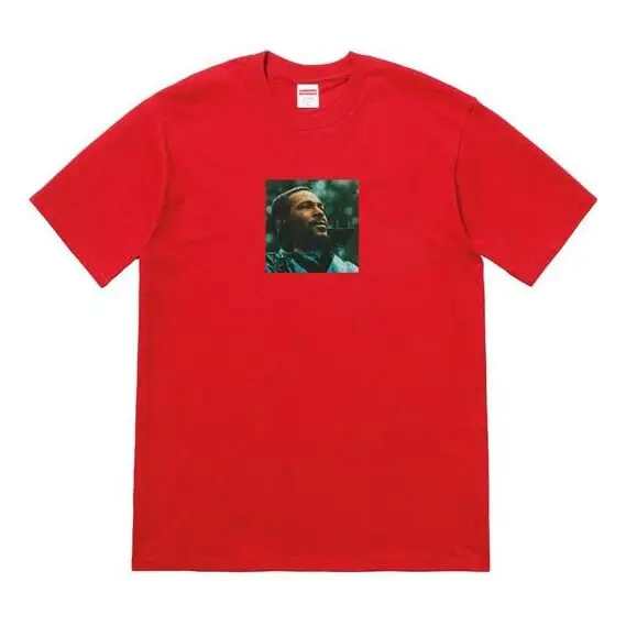 Supreme Fw18 Marvin Gaye Tee Character Printing Short Sleeve - Red