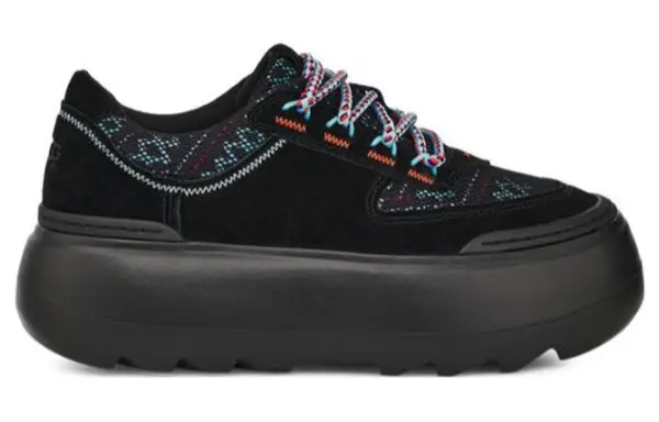 UGG Marin Mega Lace Heritage Braid Sneakers - Black