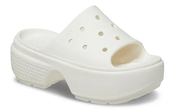 CROCS Stomp Platform Slides - White