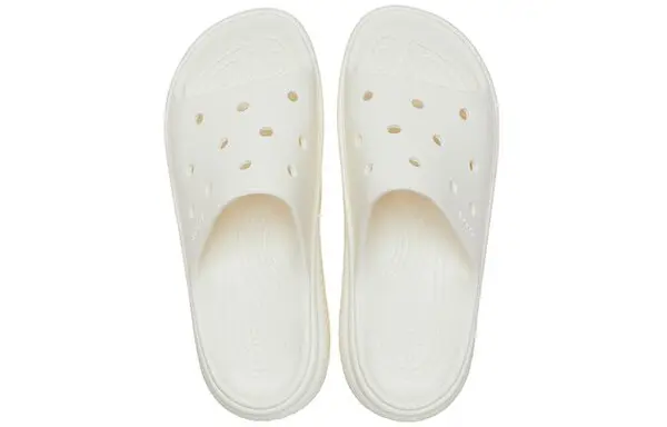 CROCS Stomp Platform Slides - White