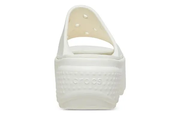 CROCS Stomp Platform Slides - White