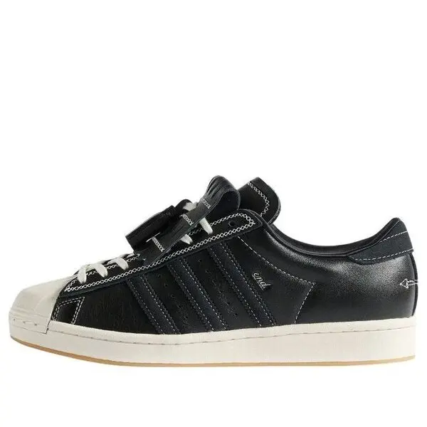 Adidas X End. Superstar Vintage 'tying The Knot' Sneakers - Core Black/off White