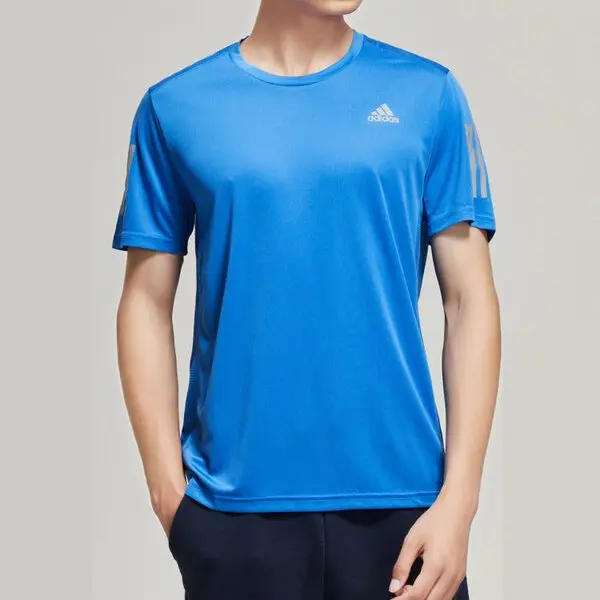 Adidas Own The Run Sports Short Sleeve Tee - Blue