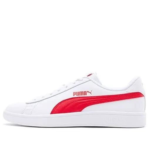PUMA Smash V2 L Sneakers - White/red