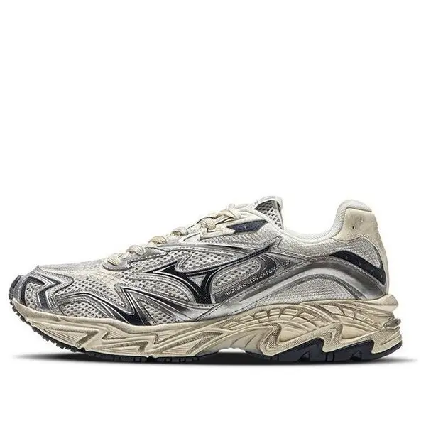 Mizuno Adventure V2 "dust Cream Silver" Lace Up Sneakers - Cream/black