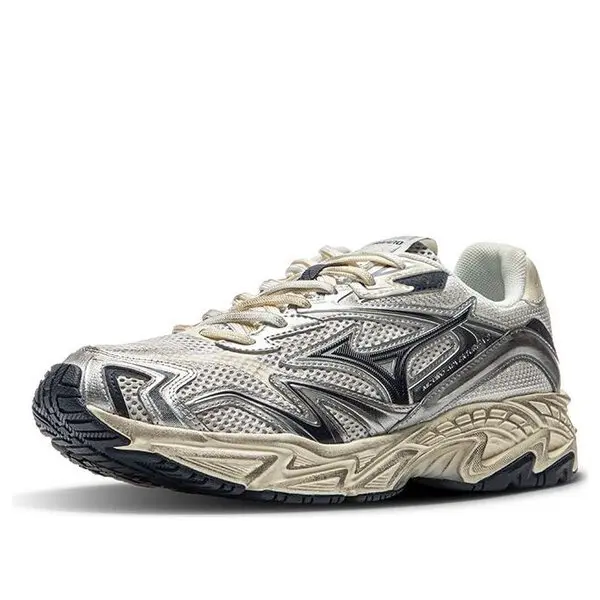 Mizuno Adventure V2 "dust Cream Silver" Lace Up Sneakers - Cream/black