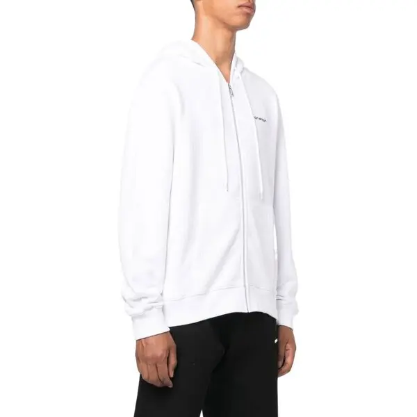 Off-White Logo Print Zip-up Hoodie - Default Colorway
