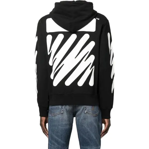 Off-White Ss22 Diagonal Stripes Printing Zipper Jacket Version Black