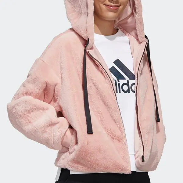 Adidas Style Fur Hooded Jacket