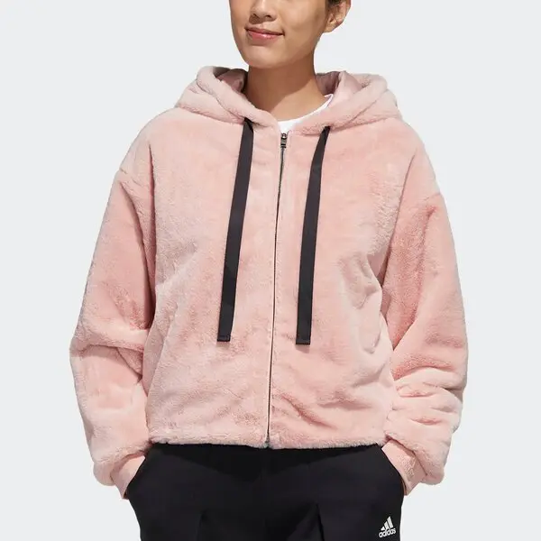 Adidas Style Fur Hooded Jacket