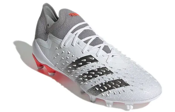 Adidas Predator Freak.1 Ag Football Cleats - White/grey/red