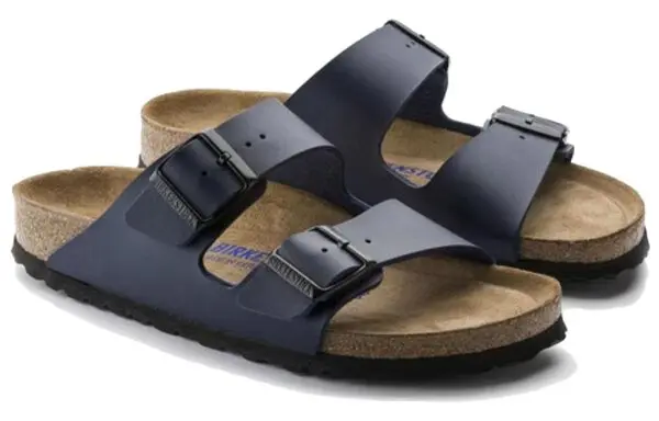 BIRKENSTOCK Arizona Soft Footbed Birko-flor Slide Sandals - Blue