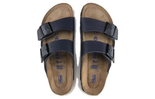 BIRKENSTOCK Arizona Soft Footbed Birko-flor Slide Sandals - Blue