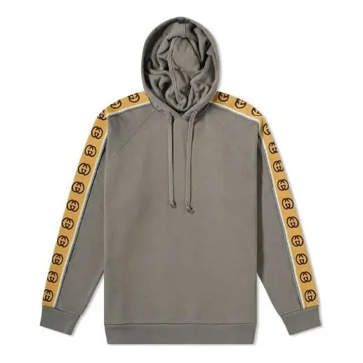 Gucci Gg Side Striped Hoodie - Graybrown