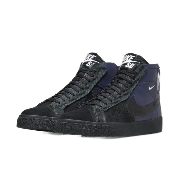 Nike Blazer Mid Premium Sneakers - Black/navy