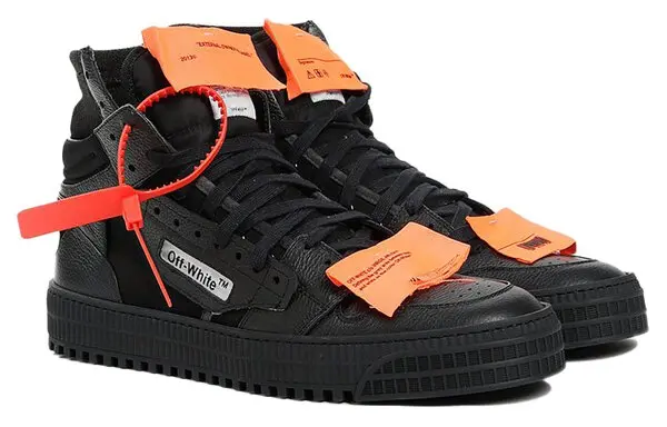 Off-White Off Court 3.0 High Top Sneakers - Black/orange
