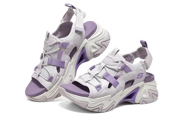 Sketchers Stamina V3 Athletic Sandals - White/purple
