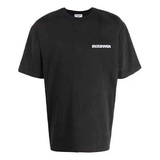Balenciaga Turn Slit T-shirt - Black