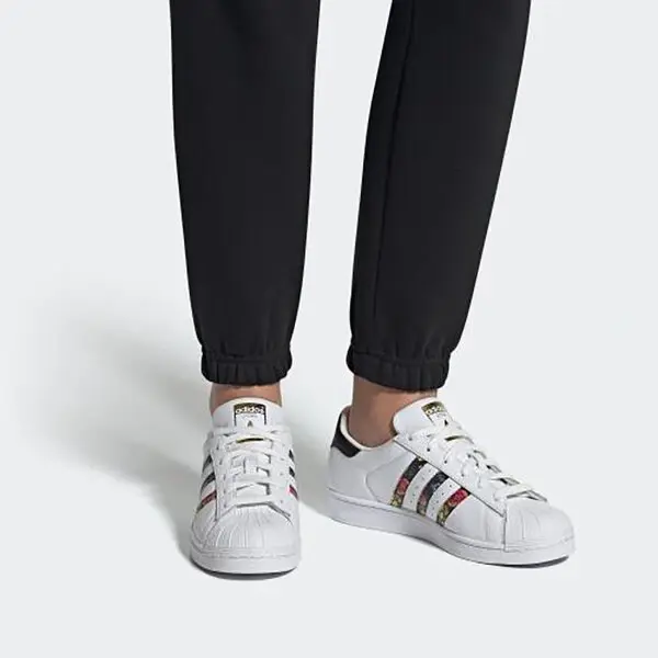 Adidas Superstar Sneakers With Floral Detailing