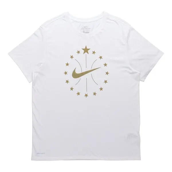 Nike Dri-fit Bronzing Logo Basketball T-shirt - White