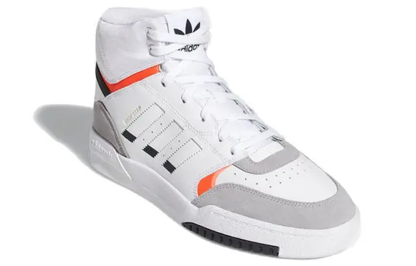 Adidas Originals Drop Step High Top Sneakers - White/orange