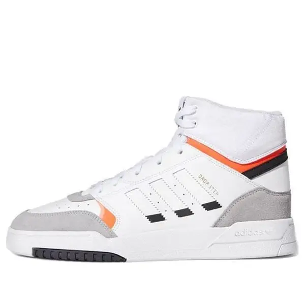 Adidas Originals Drop Step High Top Sneakers - White/orange