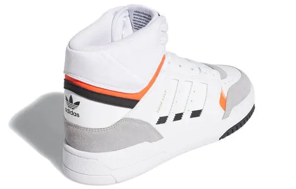 Adidas Originals Drop Step High Top Sneakers - White/orange