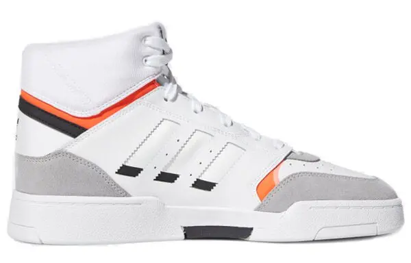 Adidas Originals Drop Step High Top Sneakers - White/orange