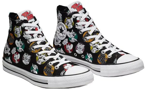 CONVERSE X Tom & Jerry Chuck Taylor All Star High Top Sneakers - Black