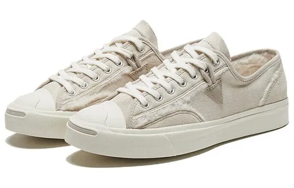 CONVERSE Jack Purcell Faux Fur-lined Leather Sneakers